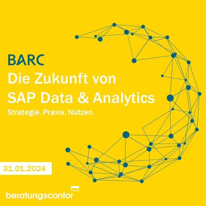 BARC-Tagung „Die Zukunft von SAP Data & Analytics“ - jetzt anmelden.